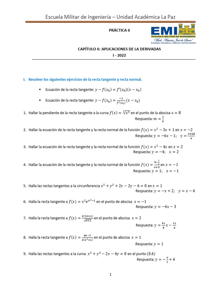 Práctica 6 - Aplicaciones de La Derivada | PDF