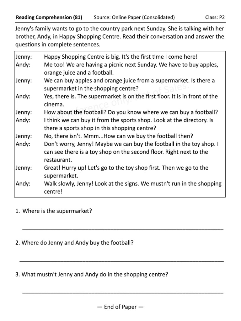 81-86 P2 Reading Comprehension | PDF