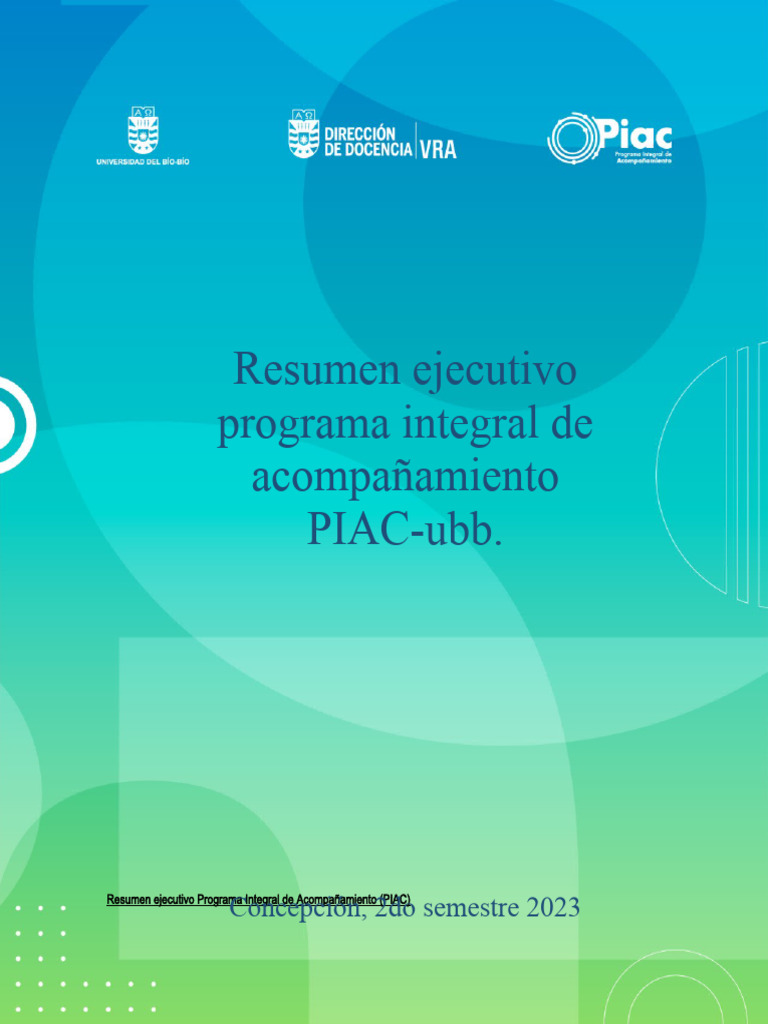 Resumen Ejecutivo PIAC | PDF