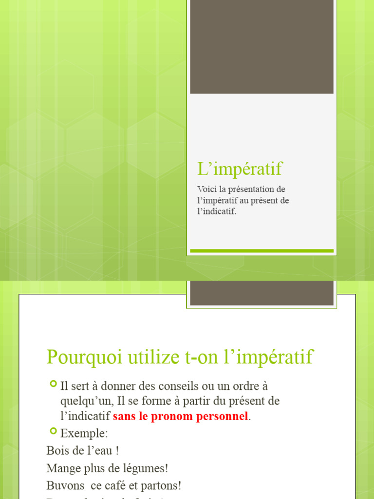 L'impératif | PDF