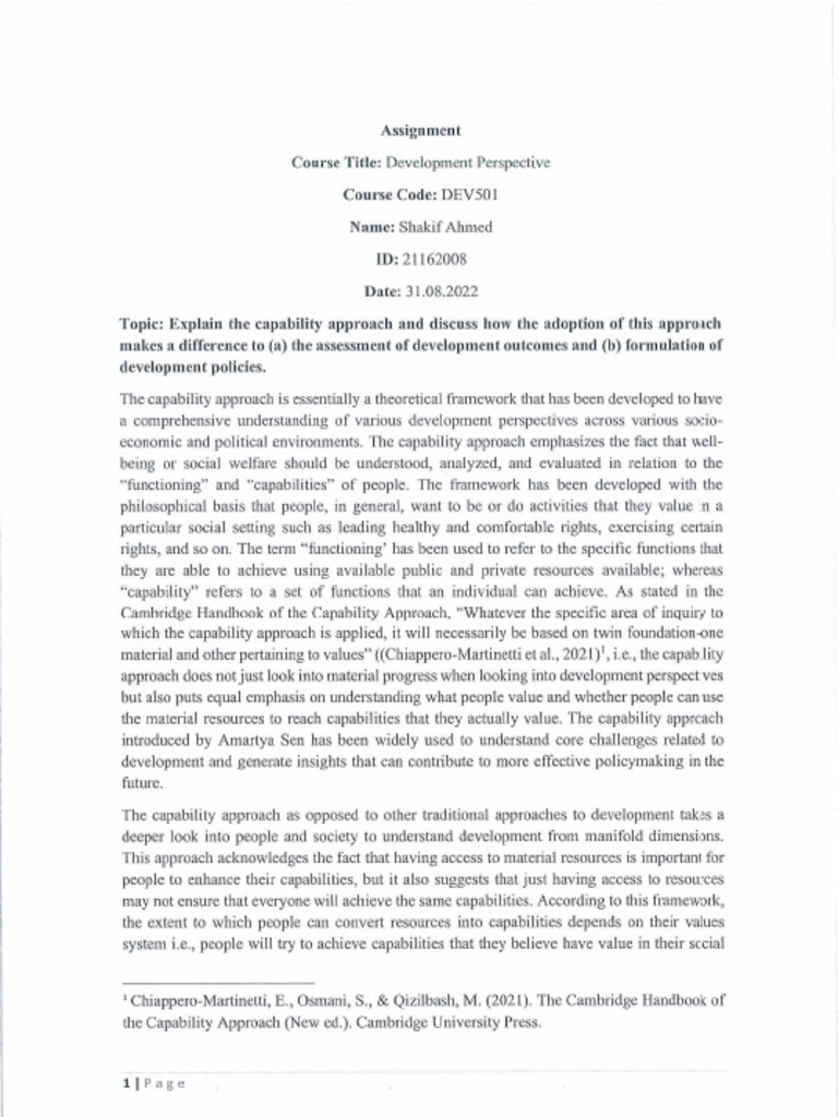 DEV 501 Assignment (Shakif) | PDF