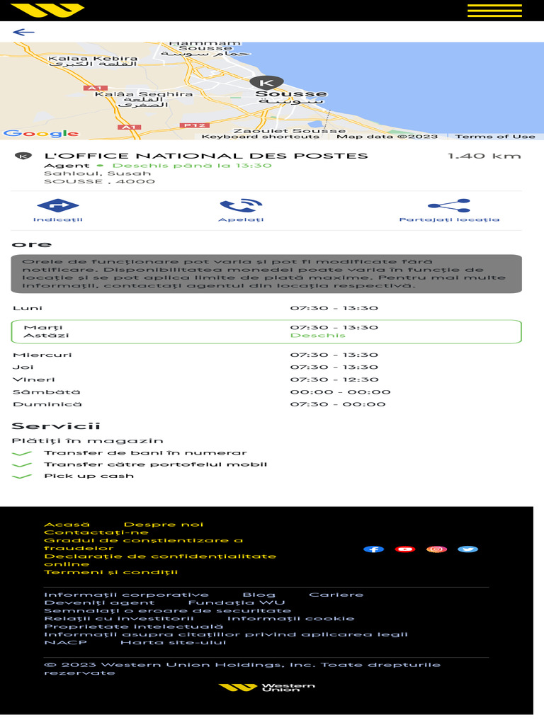 Western Union Sousse Location Info | PDF