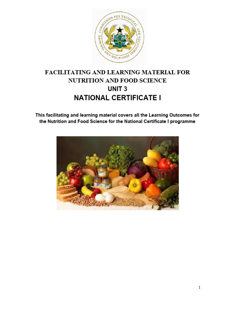 LM - HCM - NC1 - Unit 3 - Nutrition and Food Science | PDF | Digestion ...