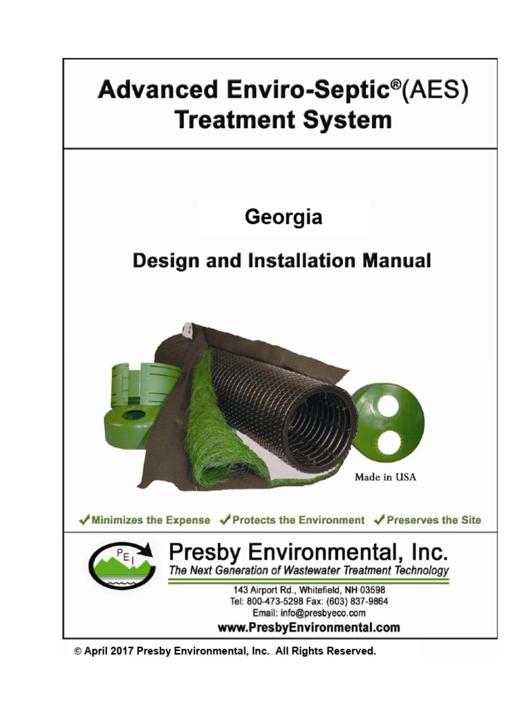 Presby GA-Manual-5-26-17-1 | PDF | Septic Tank | Pipe (Fluid Conveyance)