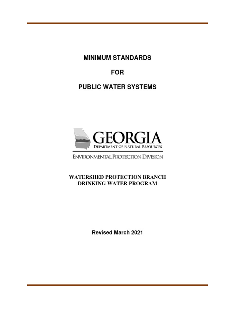 Minimum Standard Final March 2021 | PDF | Water Purification | Corrosion