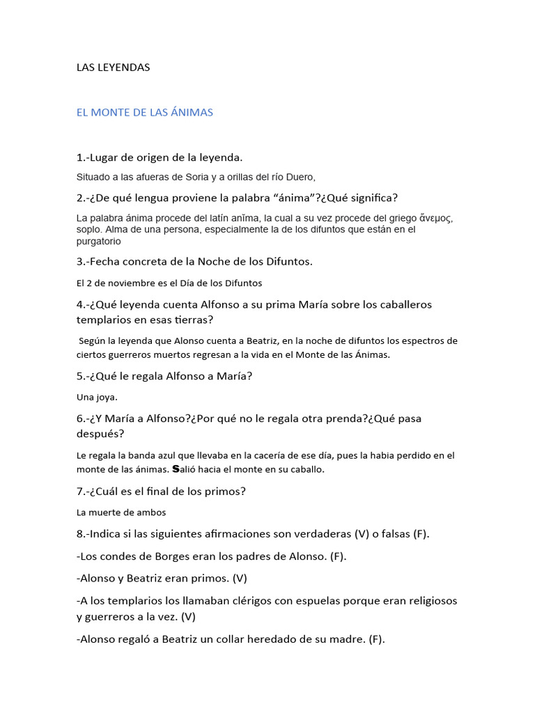 Las Leyendas | PDF | Clásicos