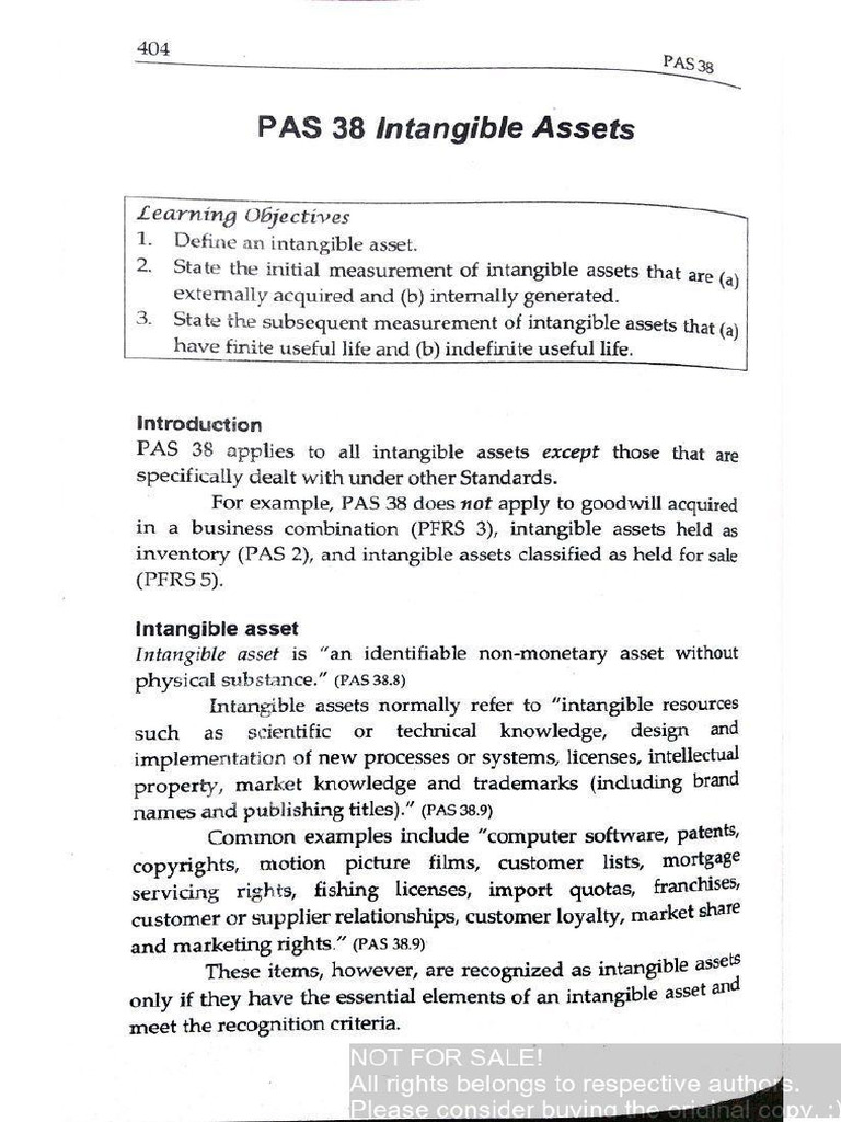 PAS 38 Intangible Assets | PDF