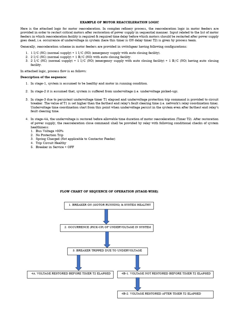 EXAMPLE OF MOTOR RE-ACCELERATION LOGIC | PDF