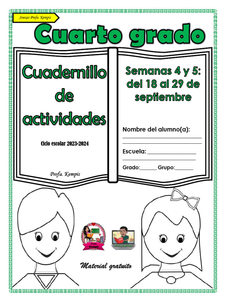 4° s4 y 5 Cuadernillo de actividades (anexos) Profa Kempis | PDF