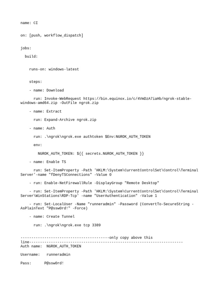 Azure Github Ngrok Rdp Code Pdf 4278
