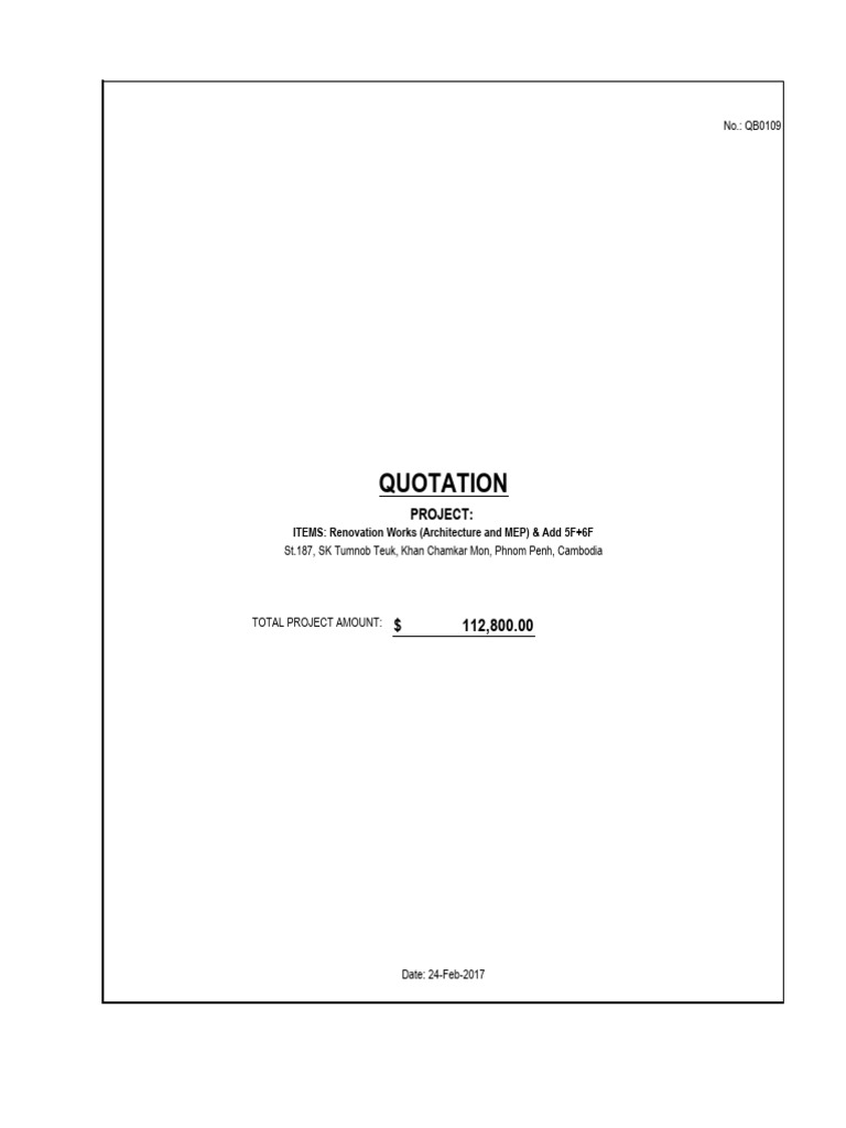 Boq Form | PDF