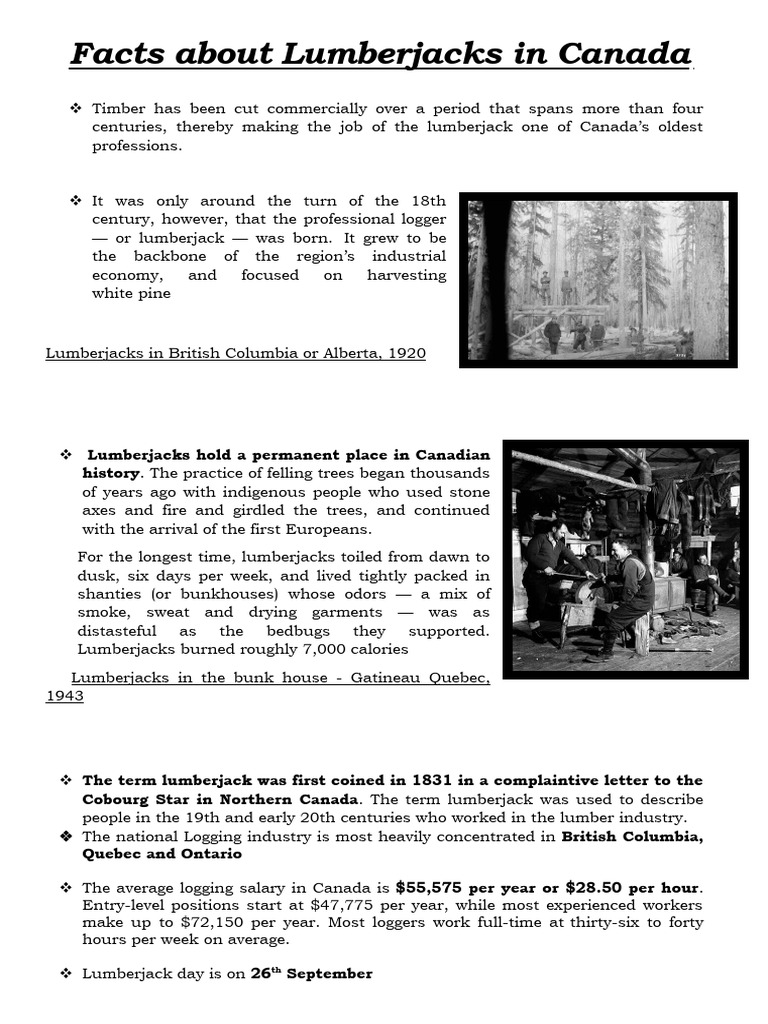 Facts About Lumberjacks in Canada | PDF
