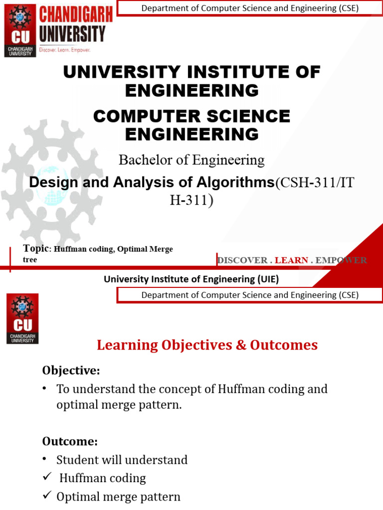 4.6 Huffman Coding, Optimal Merge Pattern | PDF | Computers