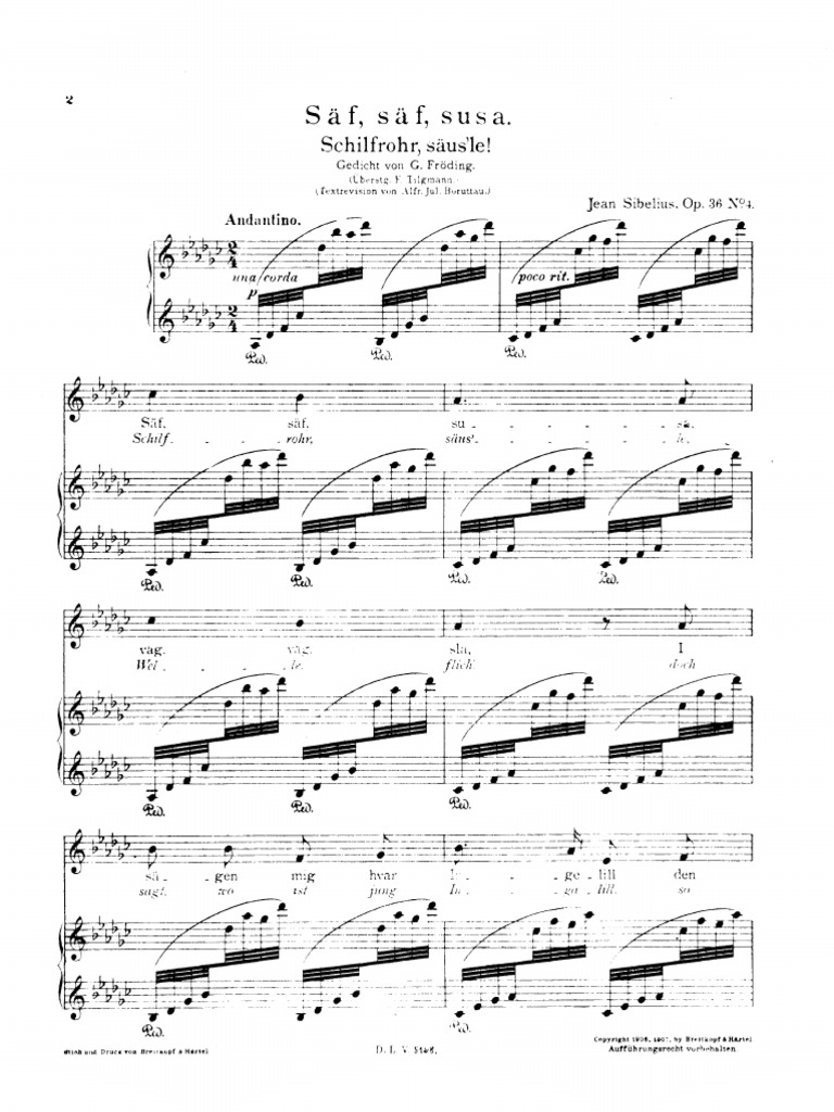 6 Sånger, Op.36 (Sibelius) | PDF