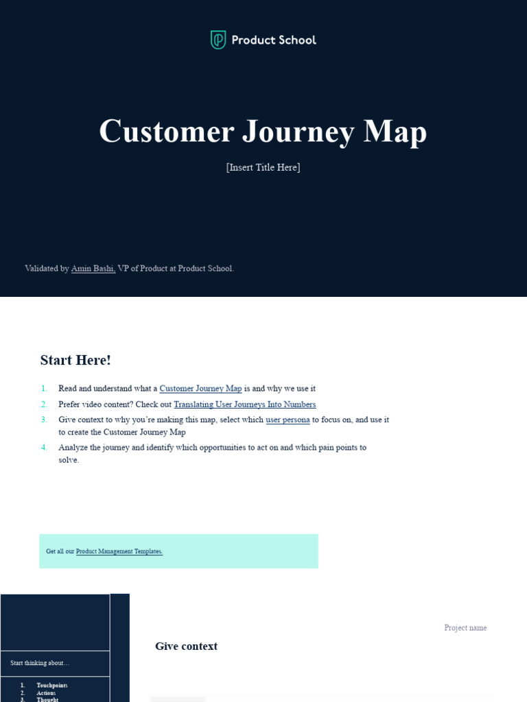PM Template - Customer Journey Map | PDF | Customer Experience | Thought