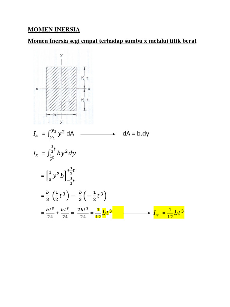 Momen Inersia | PDF
