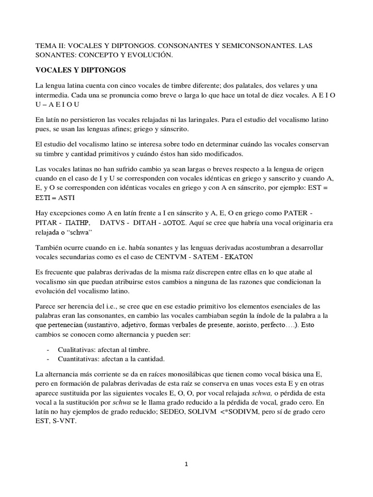 Evolución de Vocales y Consonantes en Latín | PDF | Arte