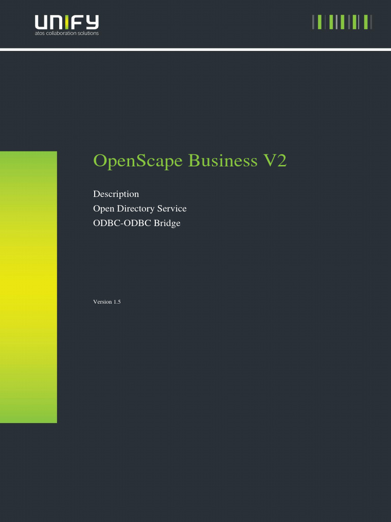 OpenScape Business V2 ODBC Bridge Guide | PDF | Databases | Microsoft Access