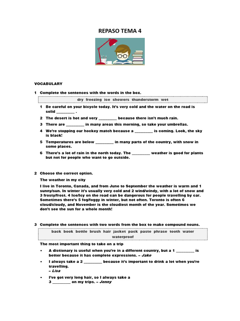 REPASO Influence 1 Unit 4 y Starter Unit-Unit 4 | PDF