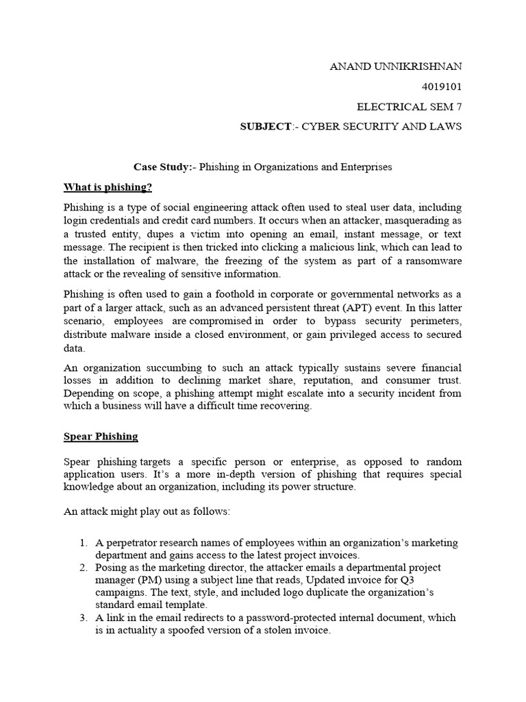 CSL Case Study | Download Free PDF | Phishing | Security
