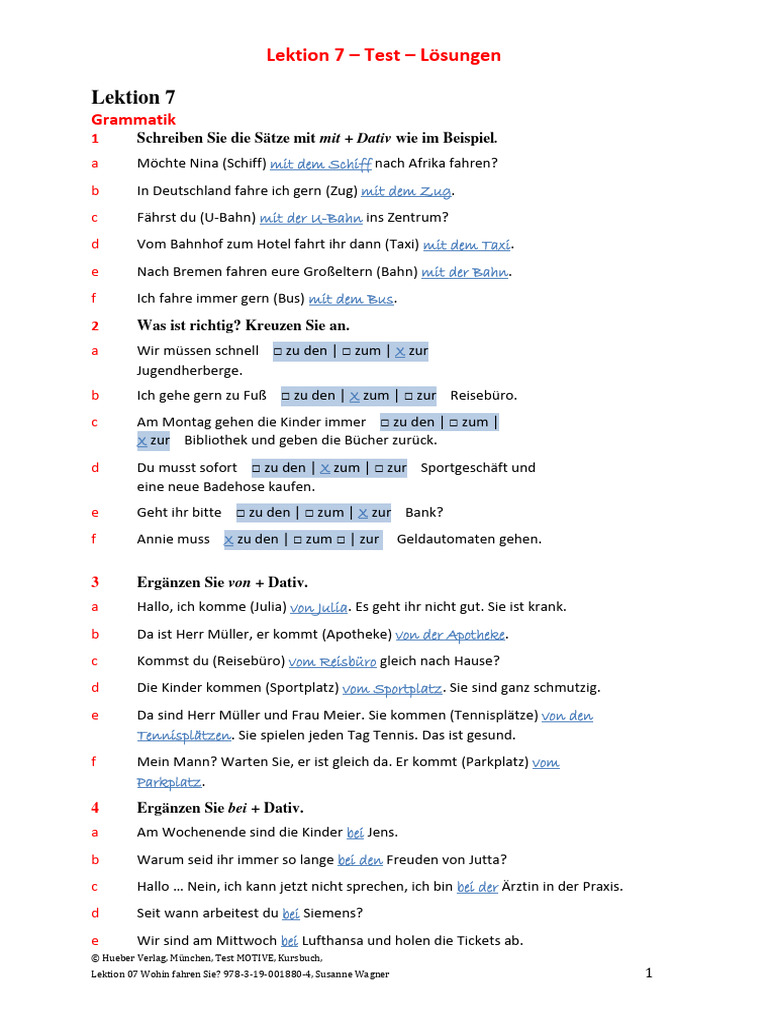 MOTIVE A1 Lektion 7 Test Loesungen 20180326 | PDF MOTIVE A1 Lektion 7 Test Loesungen 20180326 | PDF