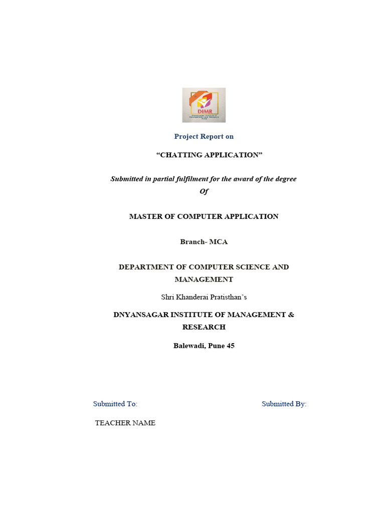 Chatting Application Project Report | PDF