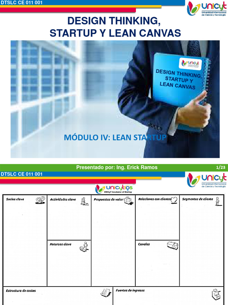 DESIGN THINKING, STARTUP Y LEAN CANVAS V Llenado Matriz Lean Canvas | PDF