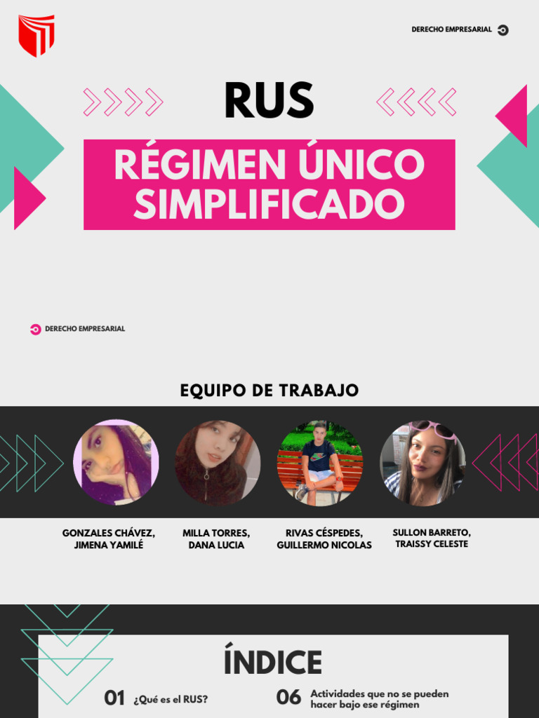 RUS Régimen Único Simplificado | PDF