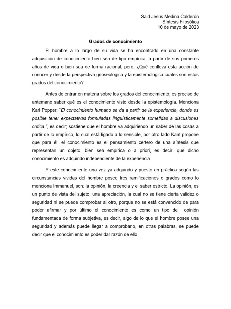Grados de Conocimiento - Said Jesús Medina Calderón | PDF ...
