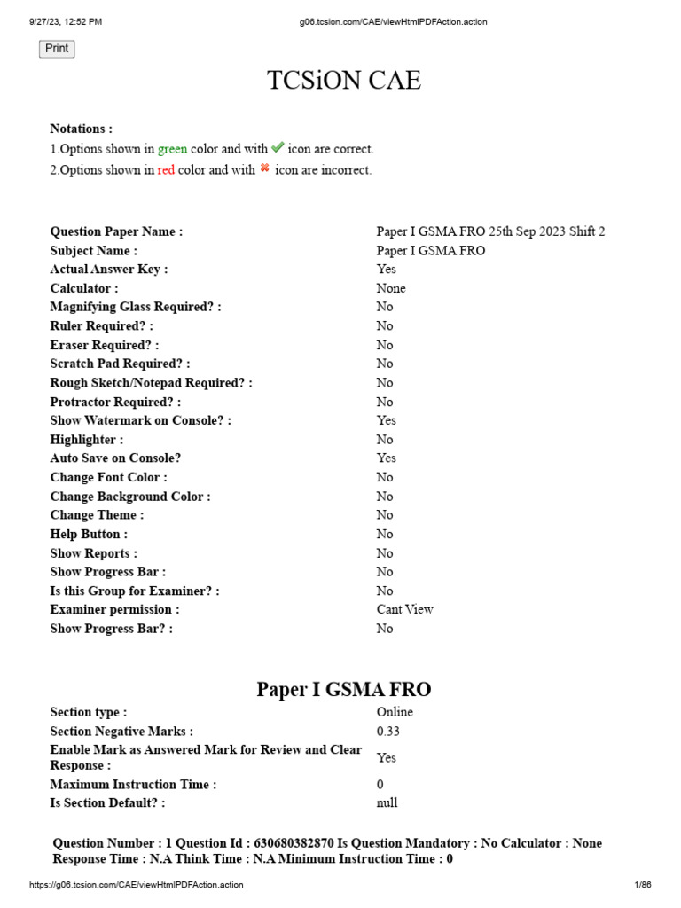 Appsc Forest Range Officer Key (Exam Hel On 25-09-2023) | PDF