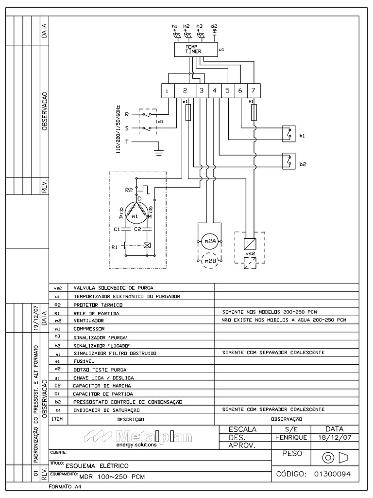 Esq Eletrico HBR 100-250 REV01 | PDF