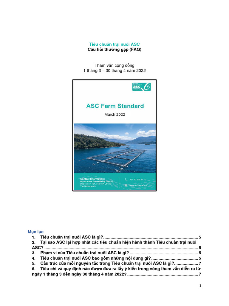 FAQ VI ASC Farm Standard PC March 2022 | PDF