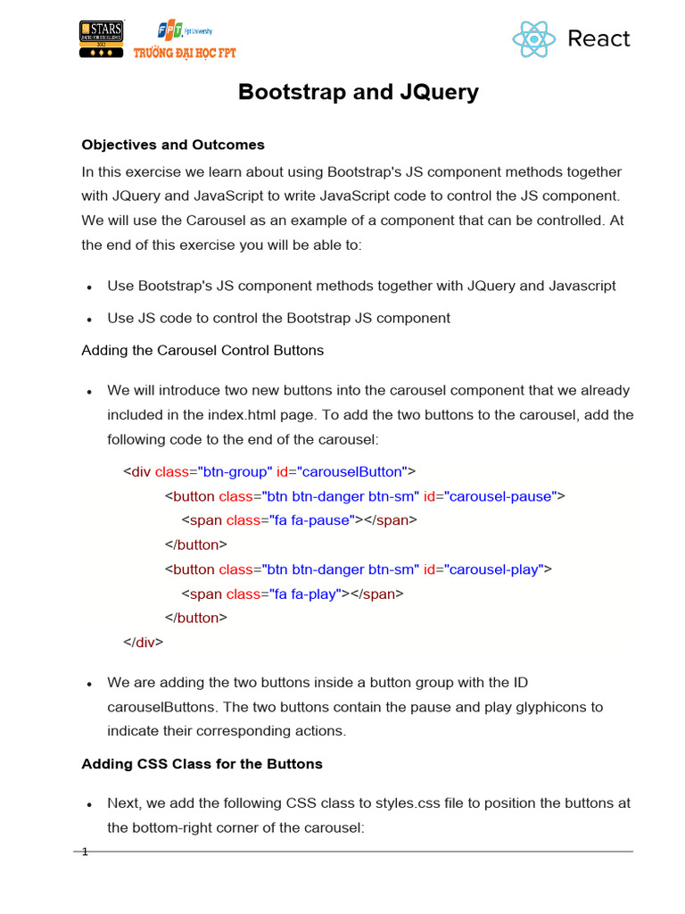 Exercise 18_Bootstrap and JQuery | PDF