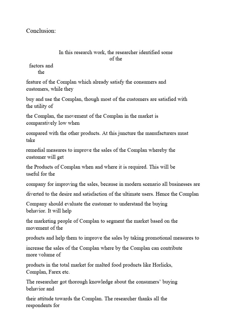 Conclusion Report | PDF