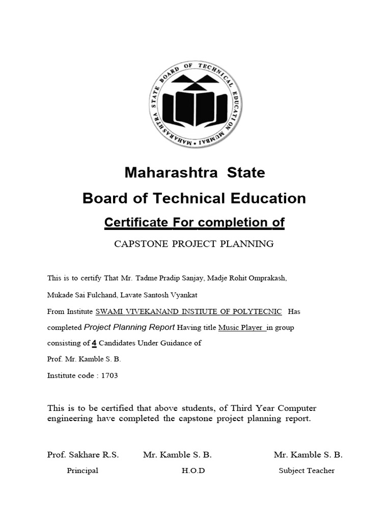 Synopsis For Music Player | PDF