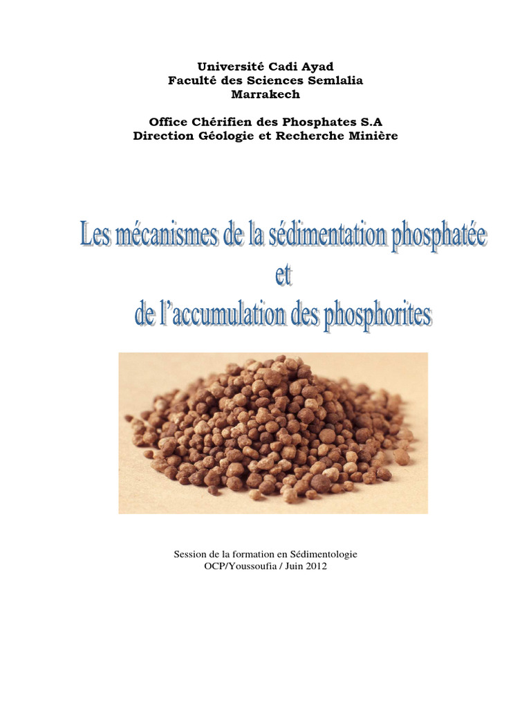 Polycopier Des Phosphates - MOUFLIH | PDF | Phosphate | Roche sédimentaire