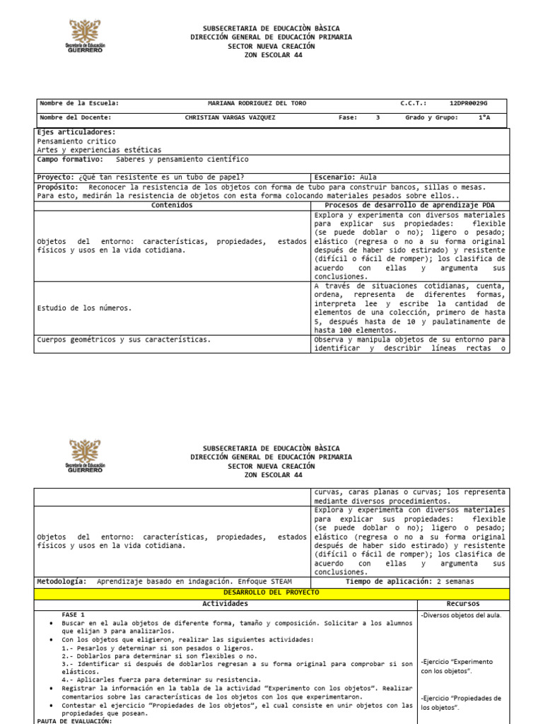 FORMATO DE PLAN 23-24 CVV Saberes | PDF
