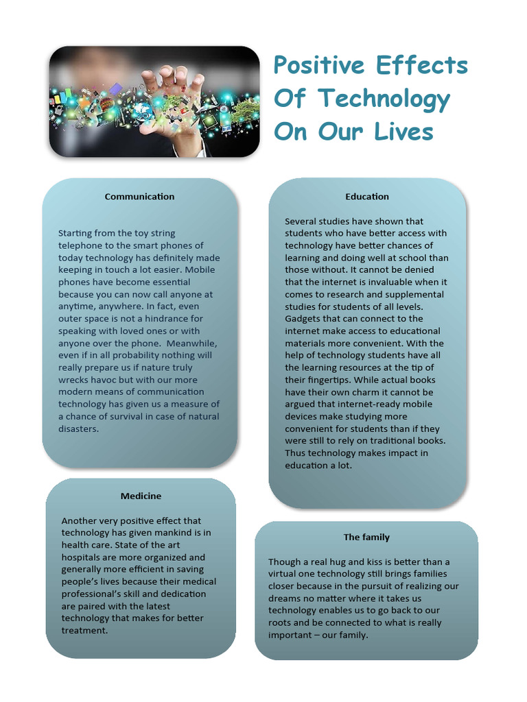 Positive Effects of Technology | PDF