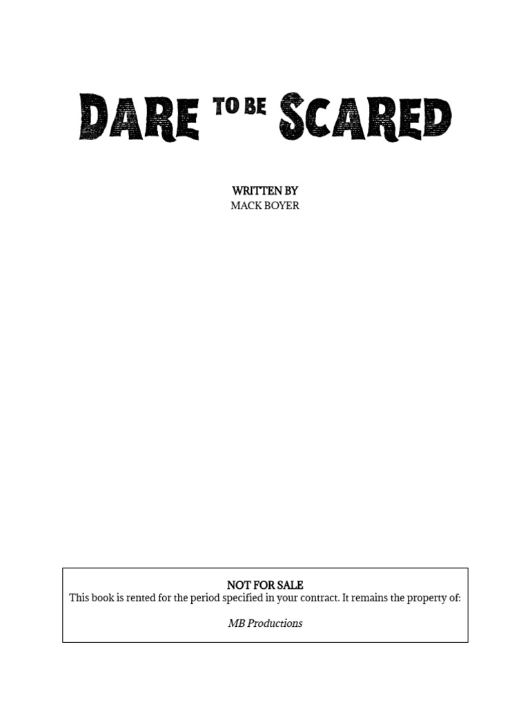 Dare To Be Scared | PDF