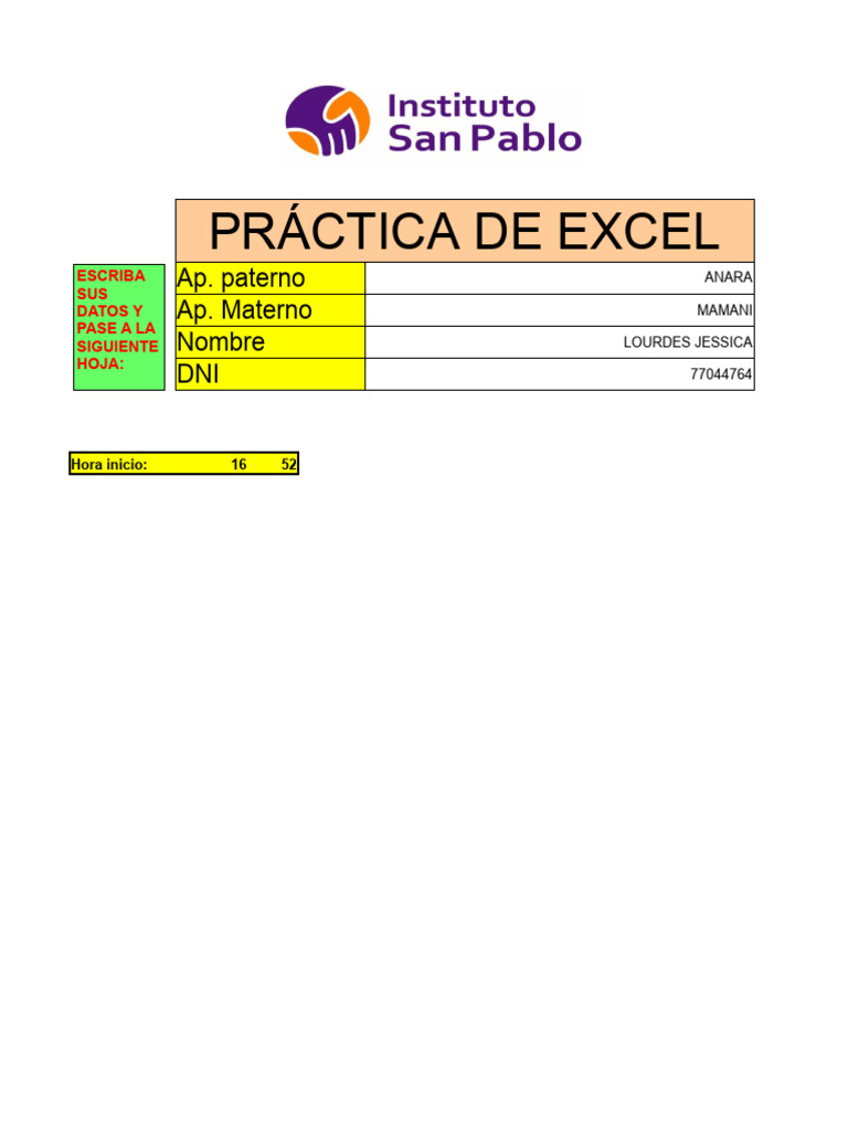 Actividad Excel-Lourdes Anara | PDF