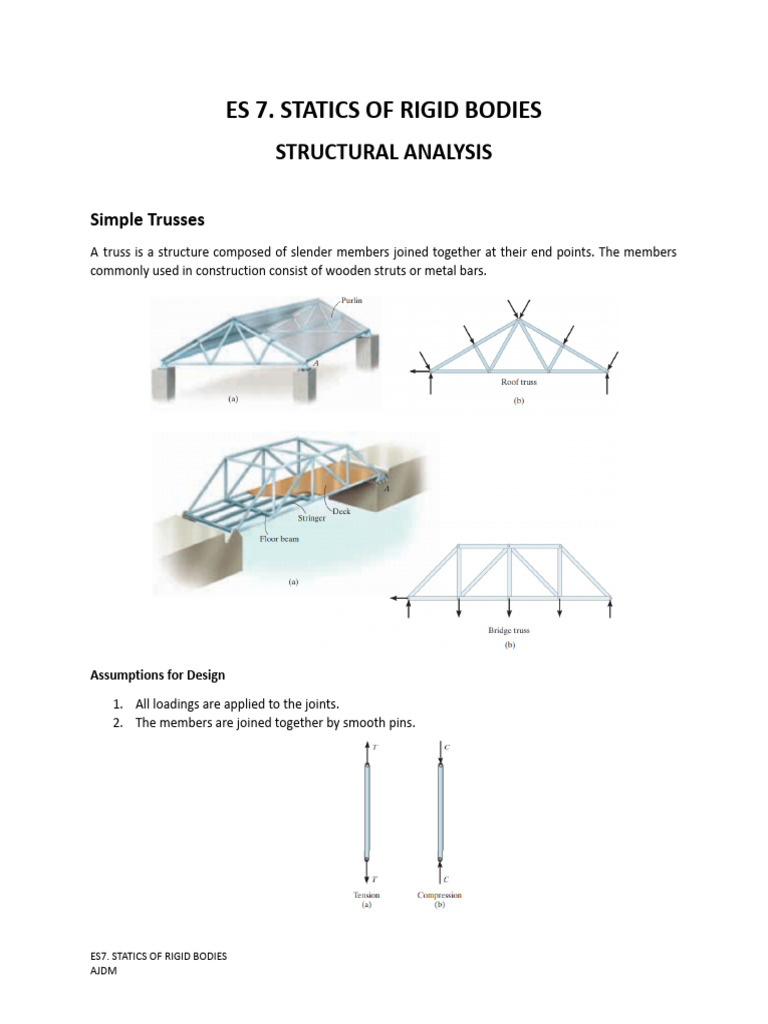 Es7 Lecture3 Structural - Analysis | PDF | Science & Mathematics