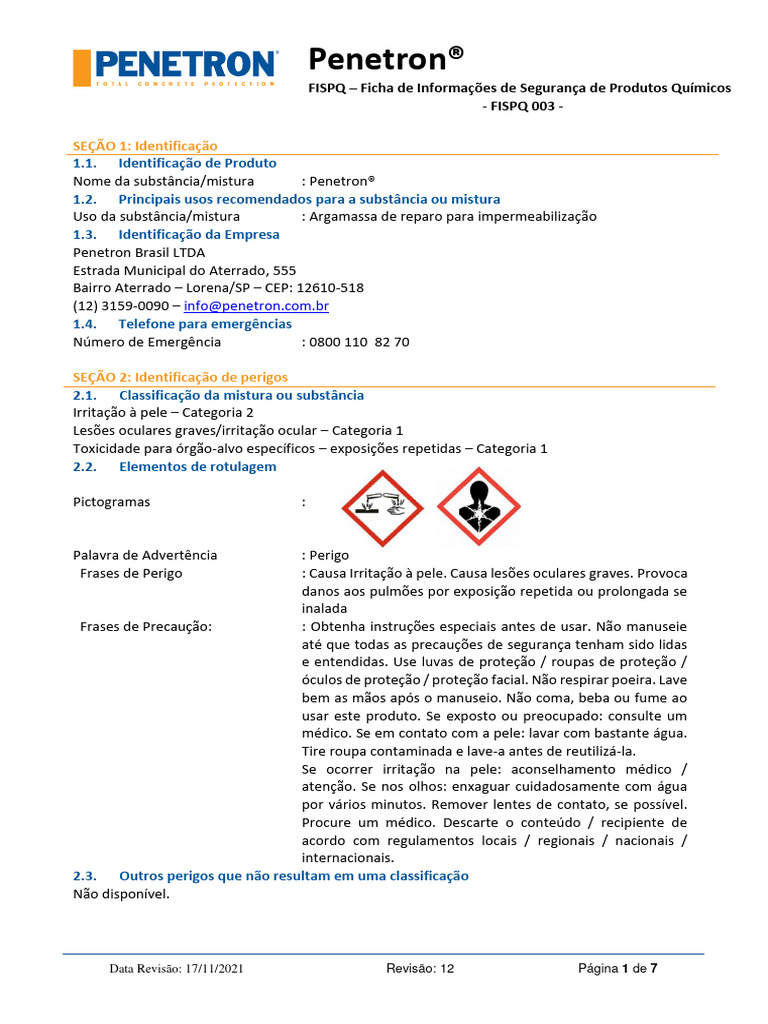 Fispq 003 Penetron | PDF