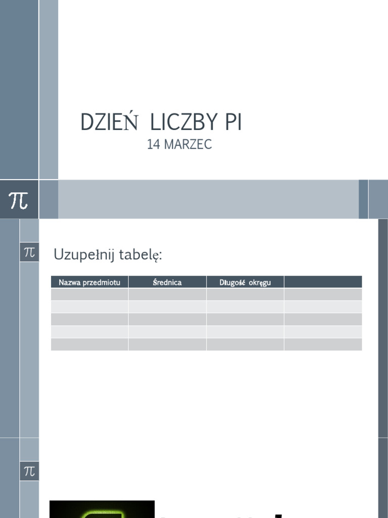 Dzień Liczby Pi | PDF