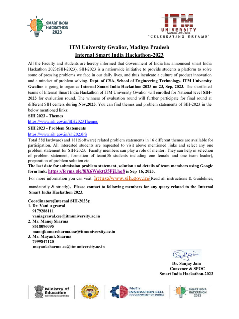 Smart India Hackathon 2023 | PDF