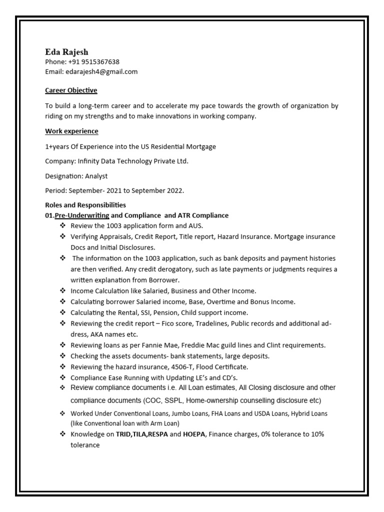 rajesh resume | PDF