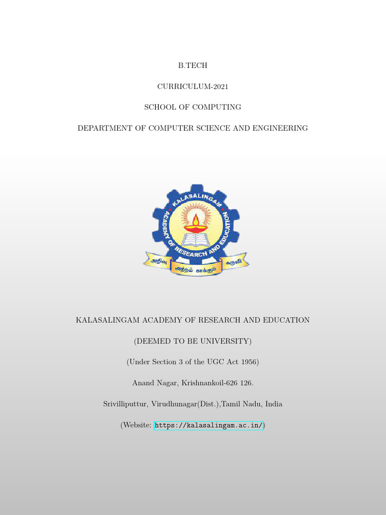 Cse Curriculum And Syllabus 2021 Pdf Internet Of Things Security