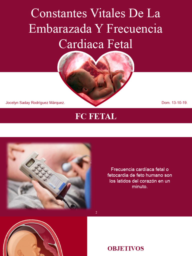 Constantes Vitales de La Embarazada y Frecuencia Cardiaca Fetal | PDF ...