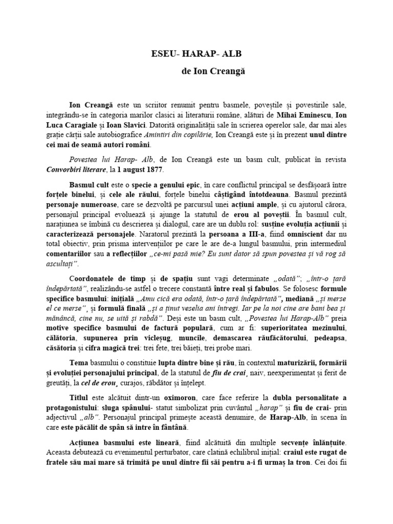 Eseu - Harap Alb | PDF