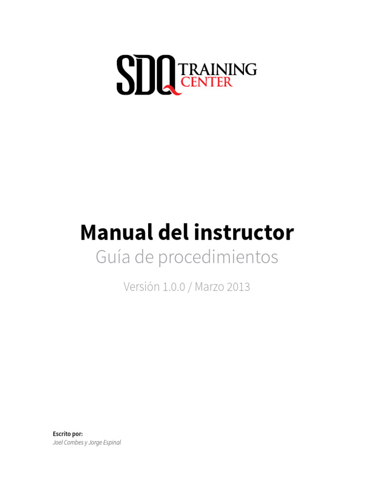 Manual del Instructor SDQ | PDF