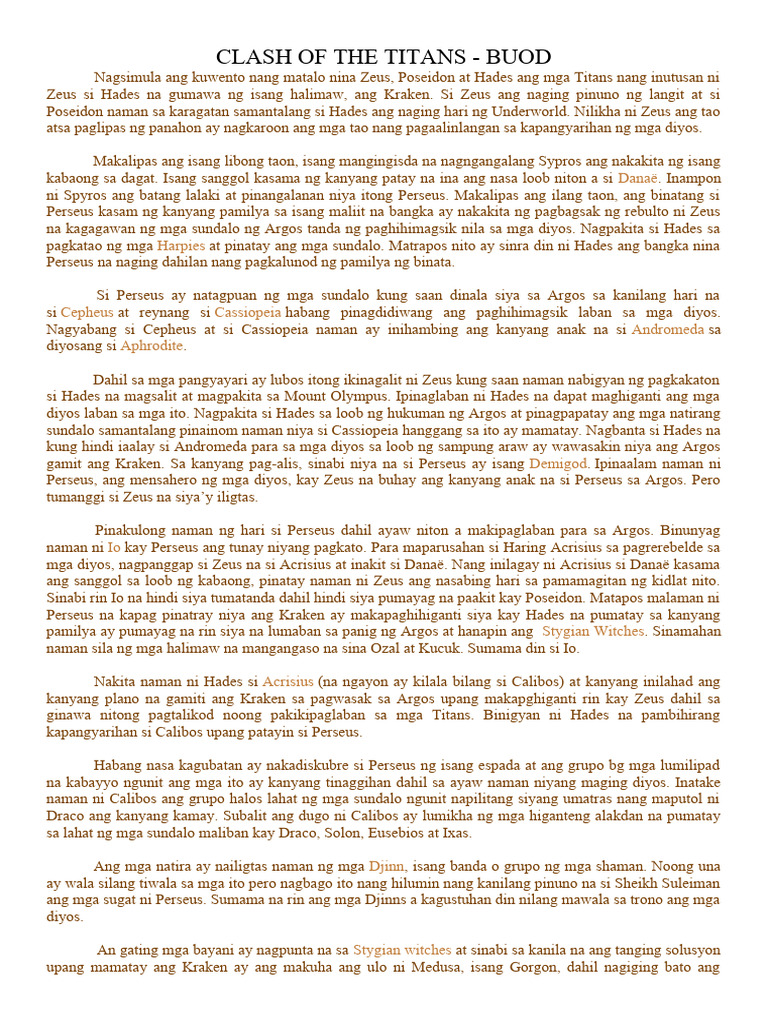 Clash of The Titans | PDF